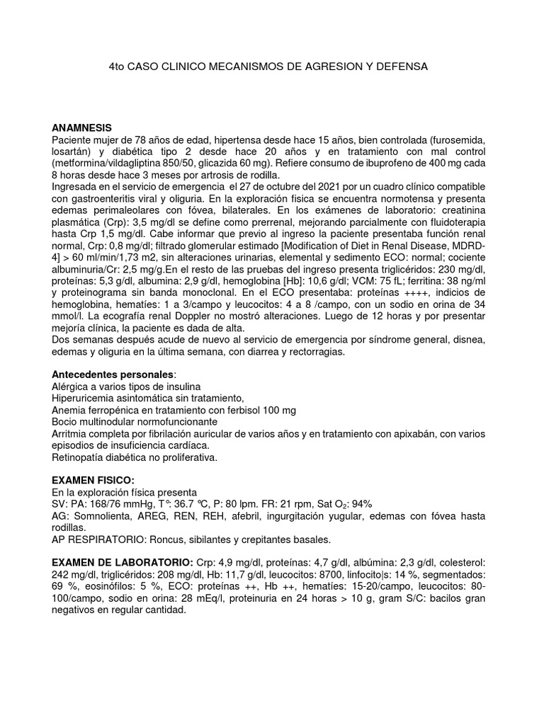 Caso clínico: paciente con ferbisol 100 mg | PDF | Enfermedades y ...