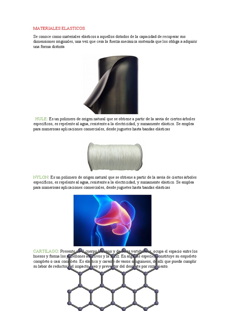 Ejemplos de Materiales Elásticos | PDF