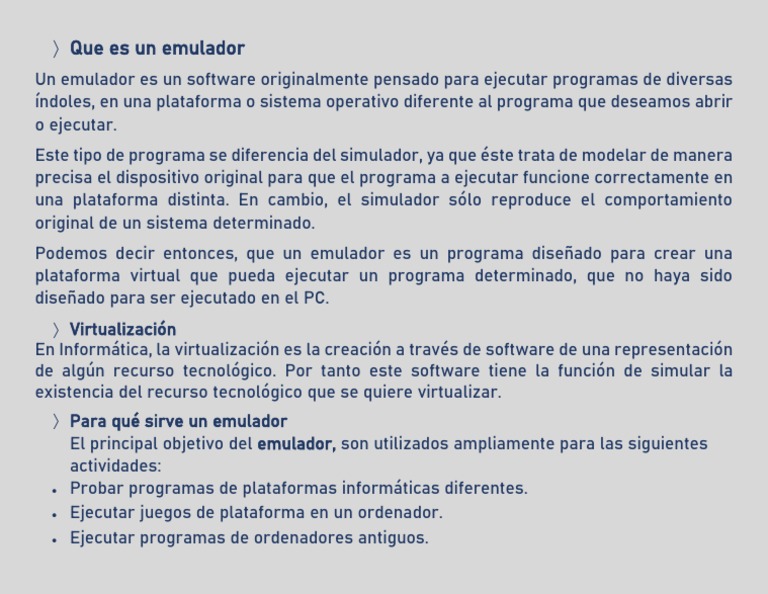 Que Es Un Emulador | PDF