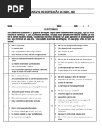 Teste: SRQ 20 - Self Report Questionnaire | PDF