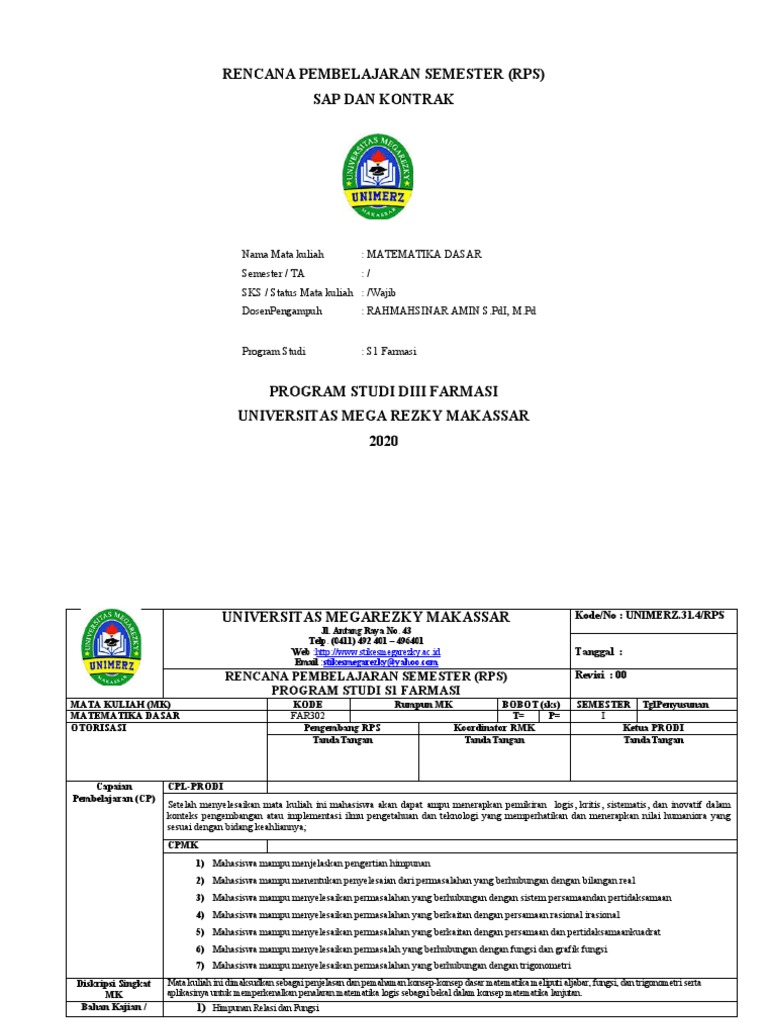 RPS Terbaru Unimerz | PDF