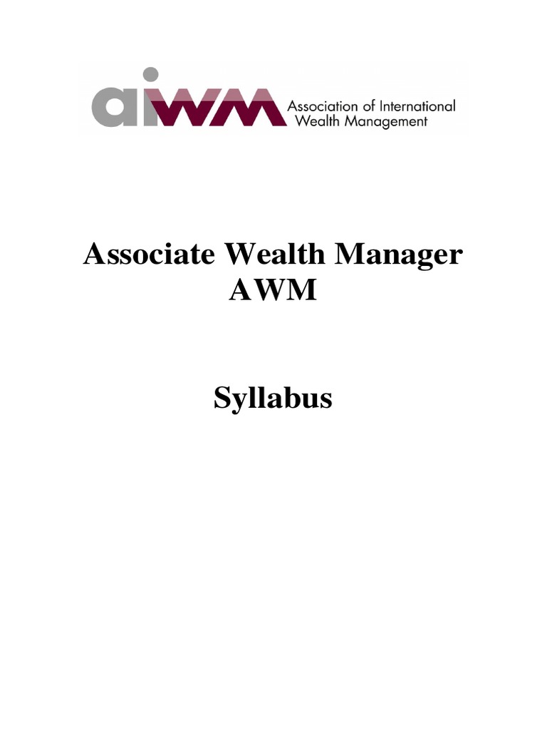 Associate Wealth Manager AWM | PDF | Investment Management | Futures ...