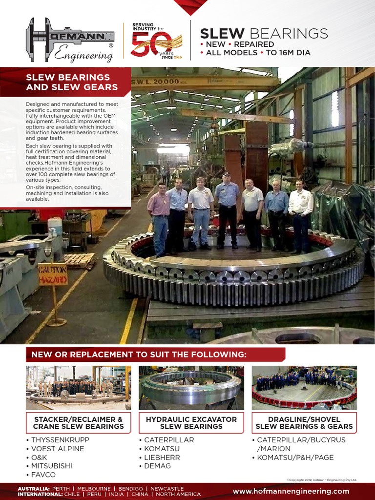 27 - Hofmann - Slew Bearings Brochure - A4 | PDF | Gear | Bearing ...