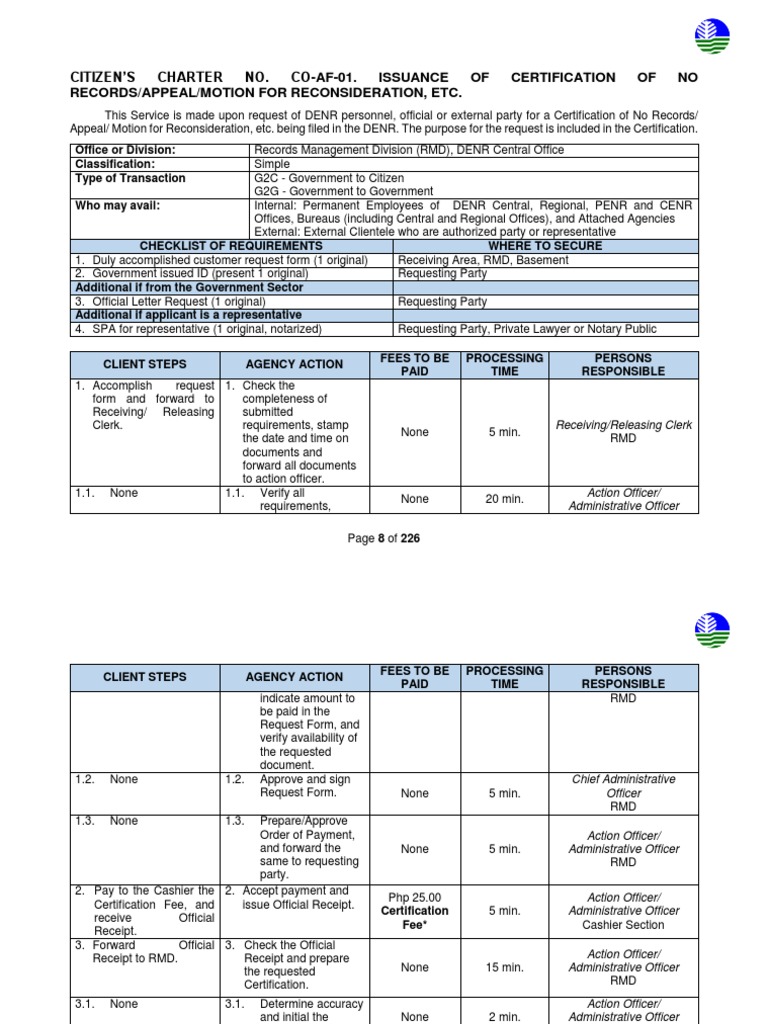 Issuance of Certification of No Records | Download Free PDF | Receipt ...