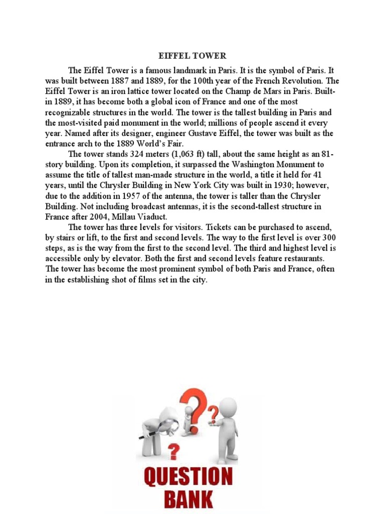 Eiffel Tower | PDF | Tourist Attractions | Buildings And Structures