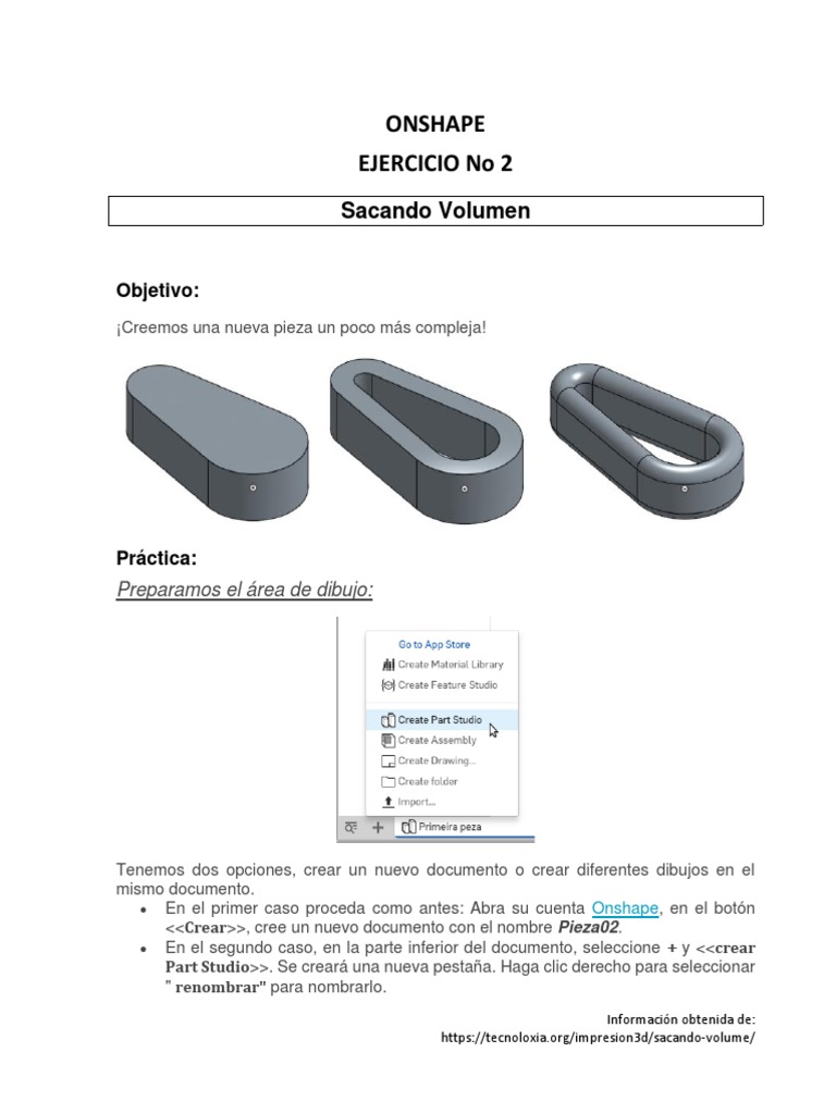 Onshape - Ejercicio 02 | PDF | Tangente | Matemáticas