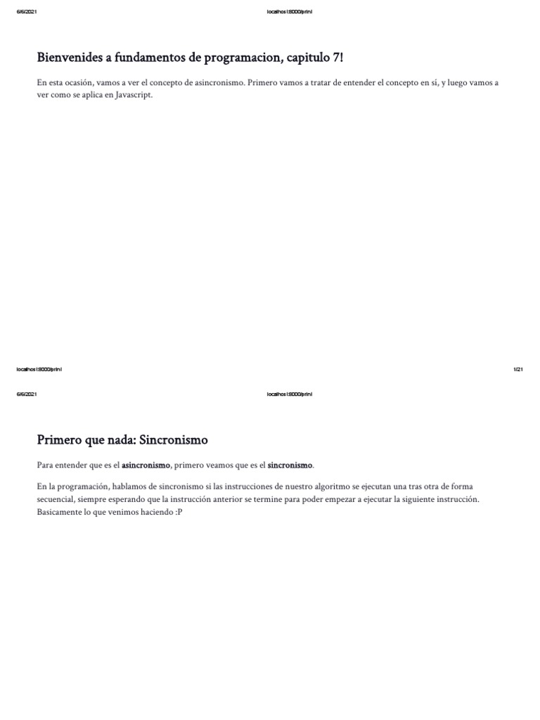 07 - Asincronismo y Promesas | PDF | Script Java | Ingeniería de software