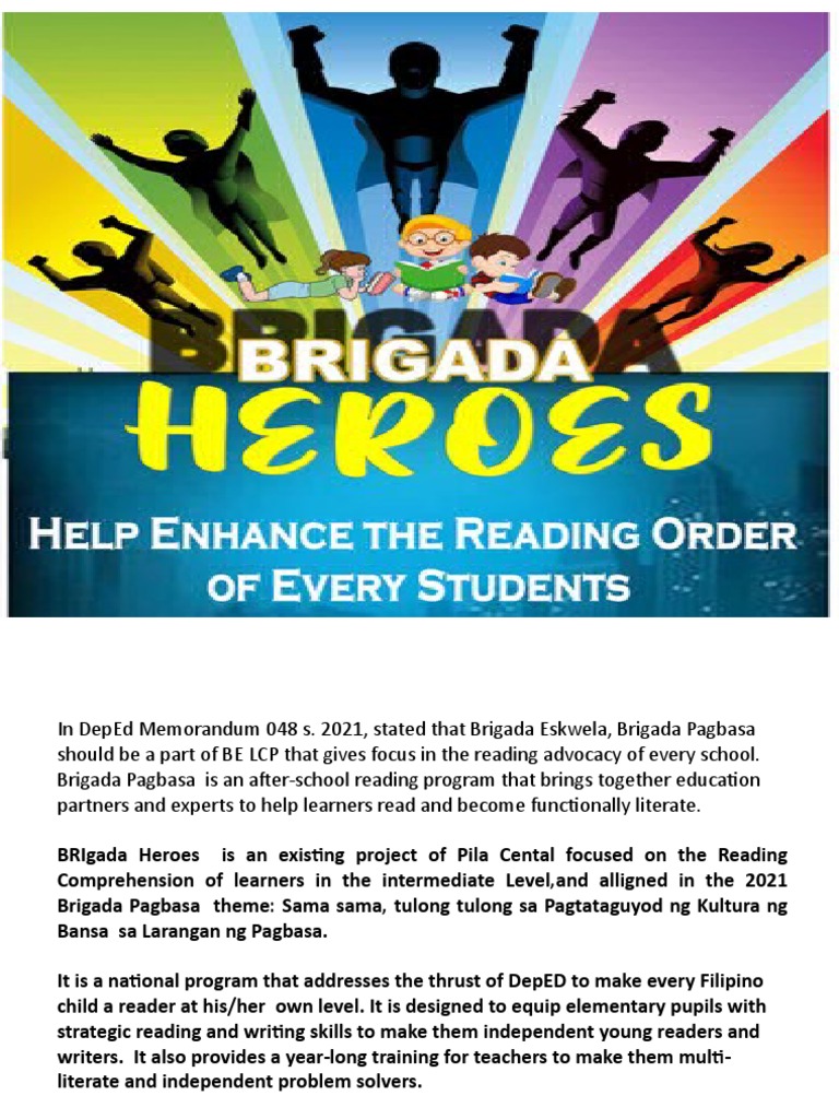 Brigada Heroes Pagbasa | PDF | Teachers | Teaching