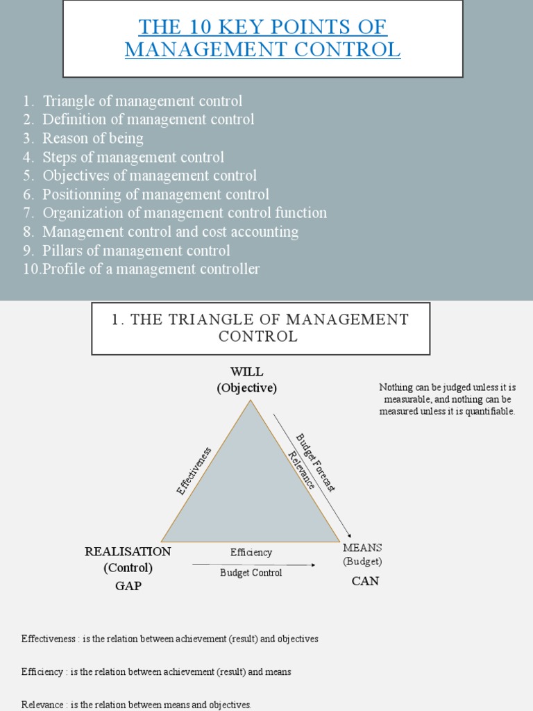 The 10 Key Points of Management Control | PDF | Information System | System
