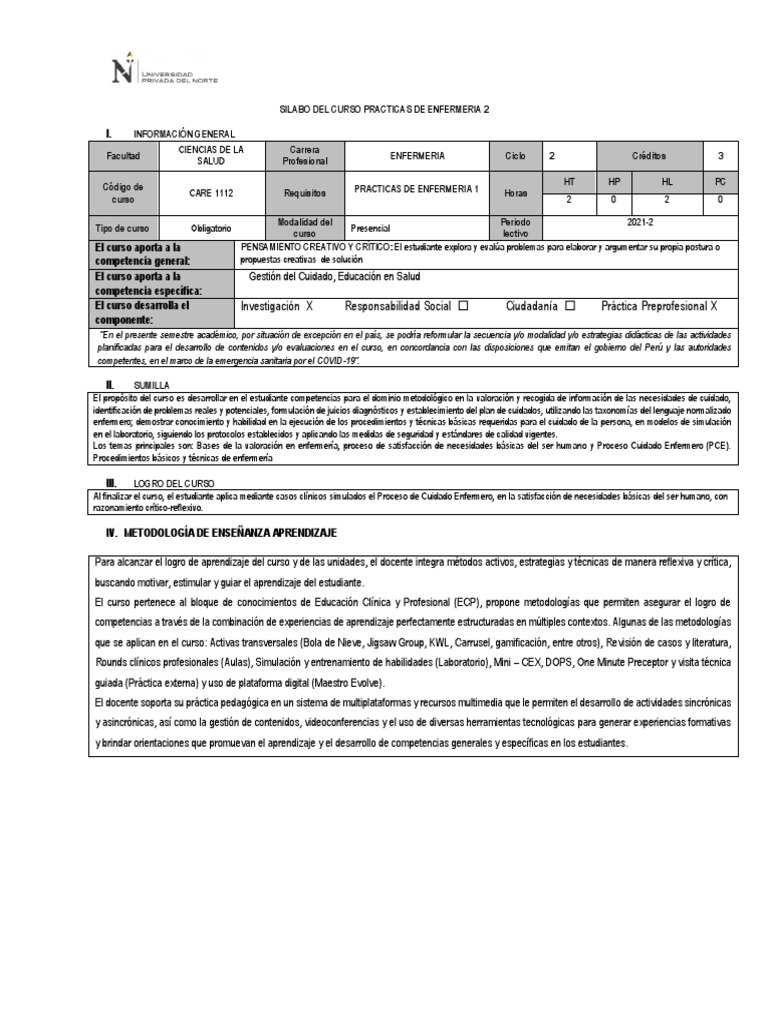 Practicas de Enfermeria | PDF | Enfermería | Aprendizaje