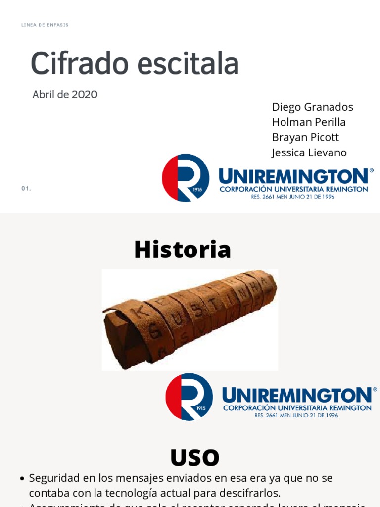 Cifrado Escitala: Historia y Ejercicios | PDF
