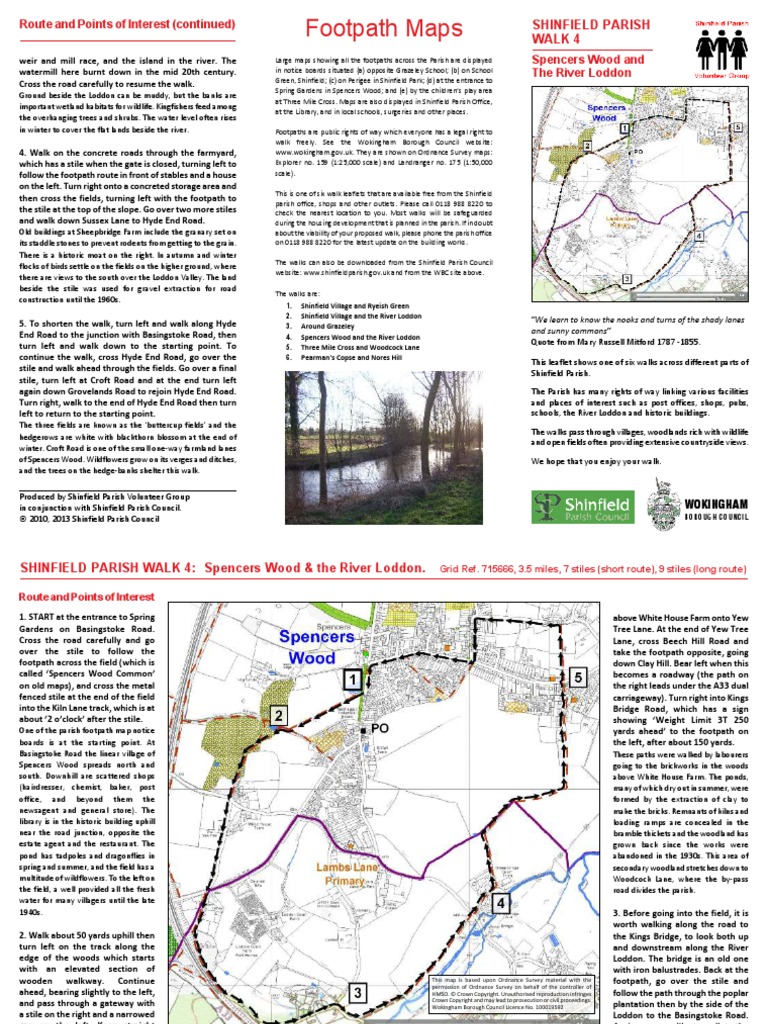 Footpath Maps: Route and Points of Interest (Continued) | PDF