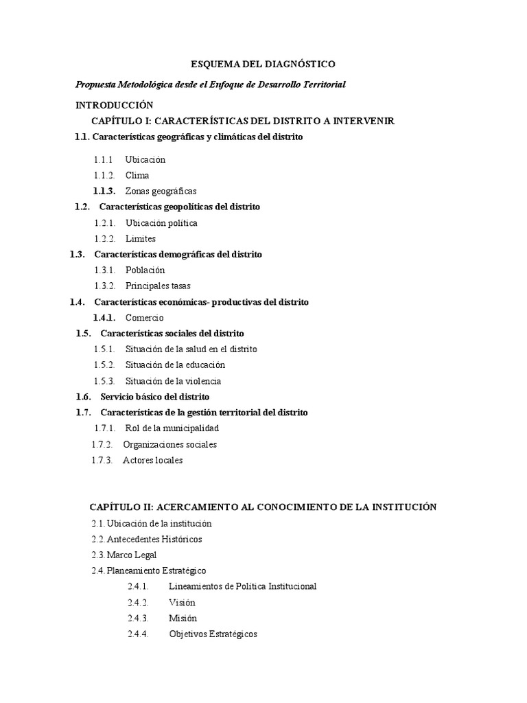 Esquema Final Del Diagnostico | PDF