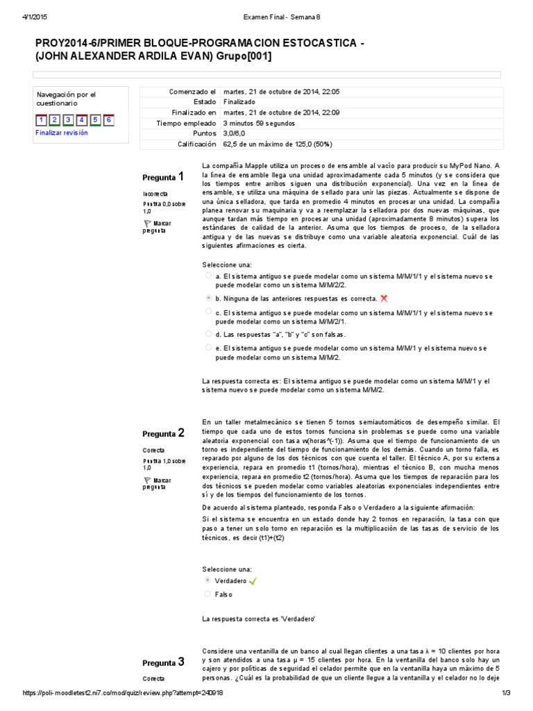 Proy2014 6/primer Bloque Programacion Estocastica (John Alexander Ardila Evan) Grupo | PDF