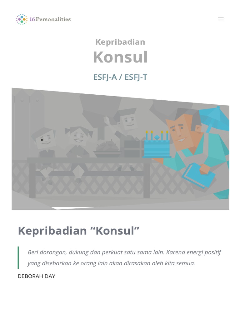 Kepribadian "Konsul" (ESFJ) - 16personalities | PDF