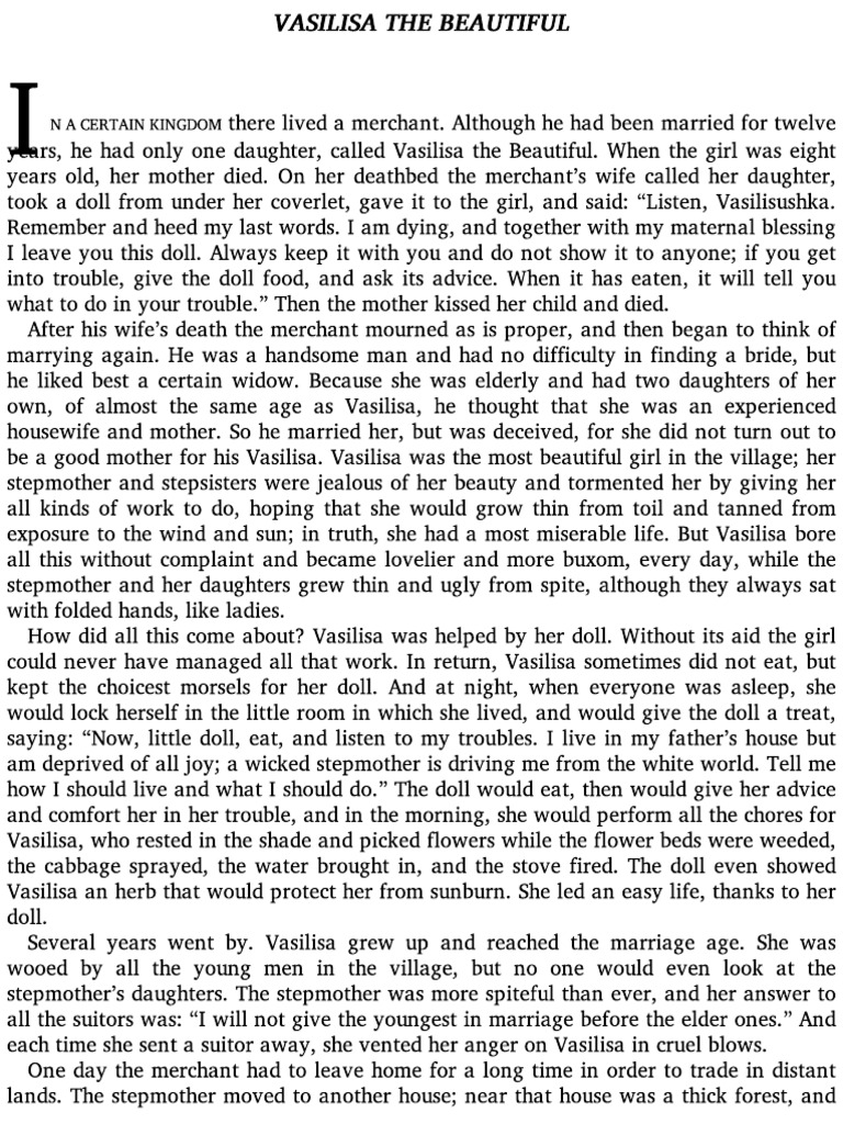 Vasilisa The Beautiful | PDF