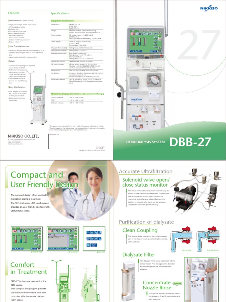 Nikkiso DBB 27 Hemodialysis System 1 | PDF
