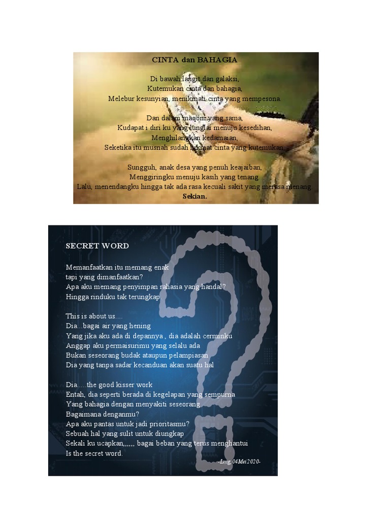 LOMBA CIPTA PUISI LINTANG - Nadia Aulia | PDF