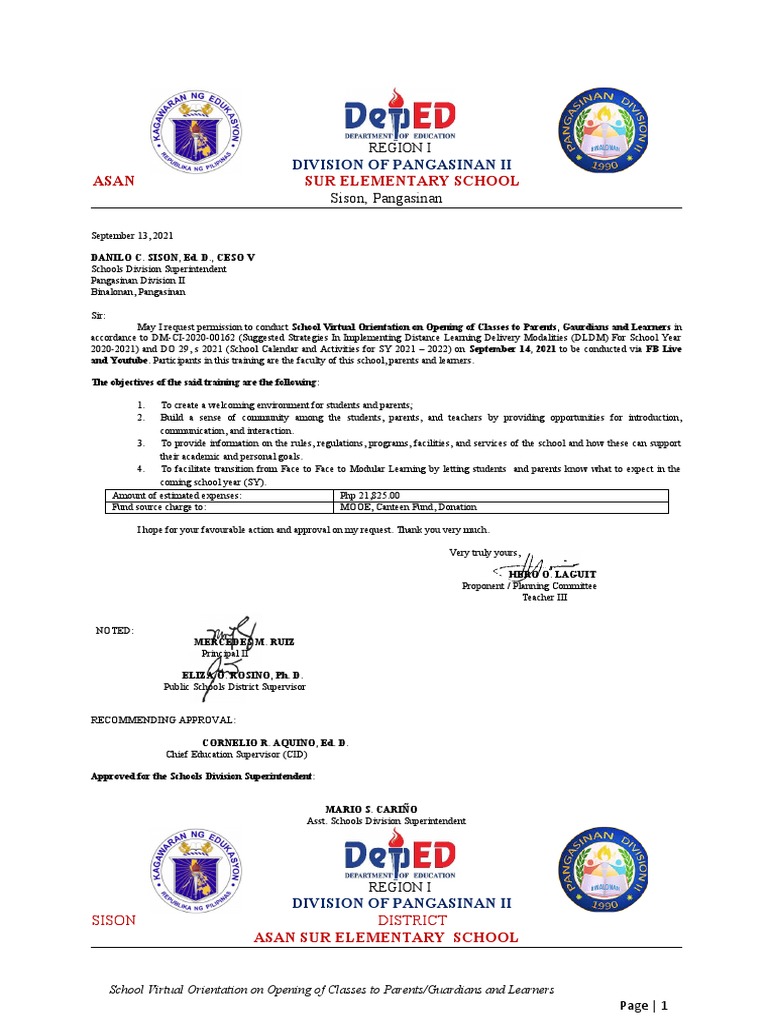 Virtual Orientation Proposal | PDF | Teachers | Distance Education