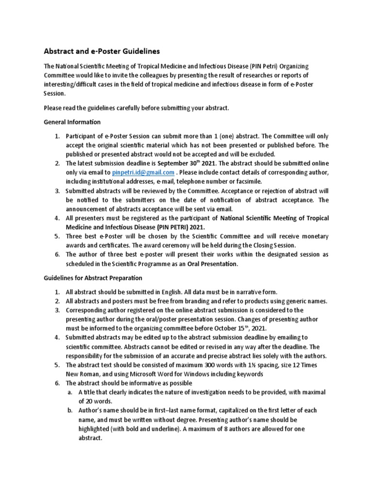 Abstract Guidelines PIN PETRI Rev | PDF | Abstract (Summary) | Computing