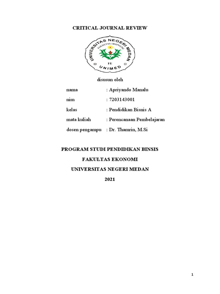 CJR Perencanaan Pembelajaran | PDF