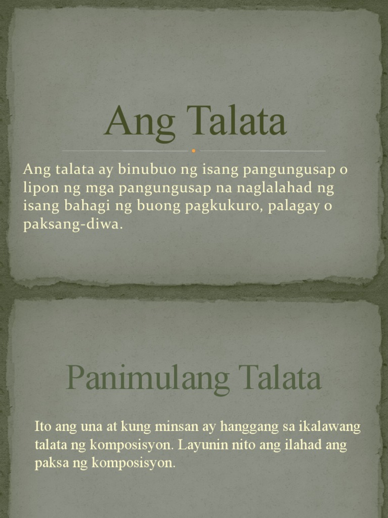 Ang Talata | PDF