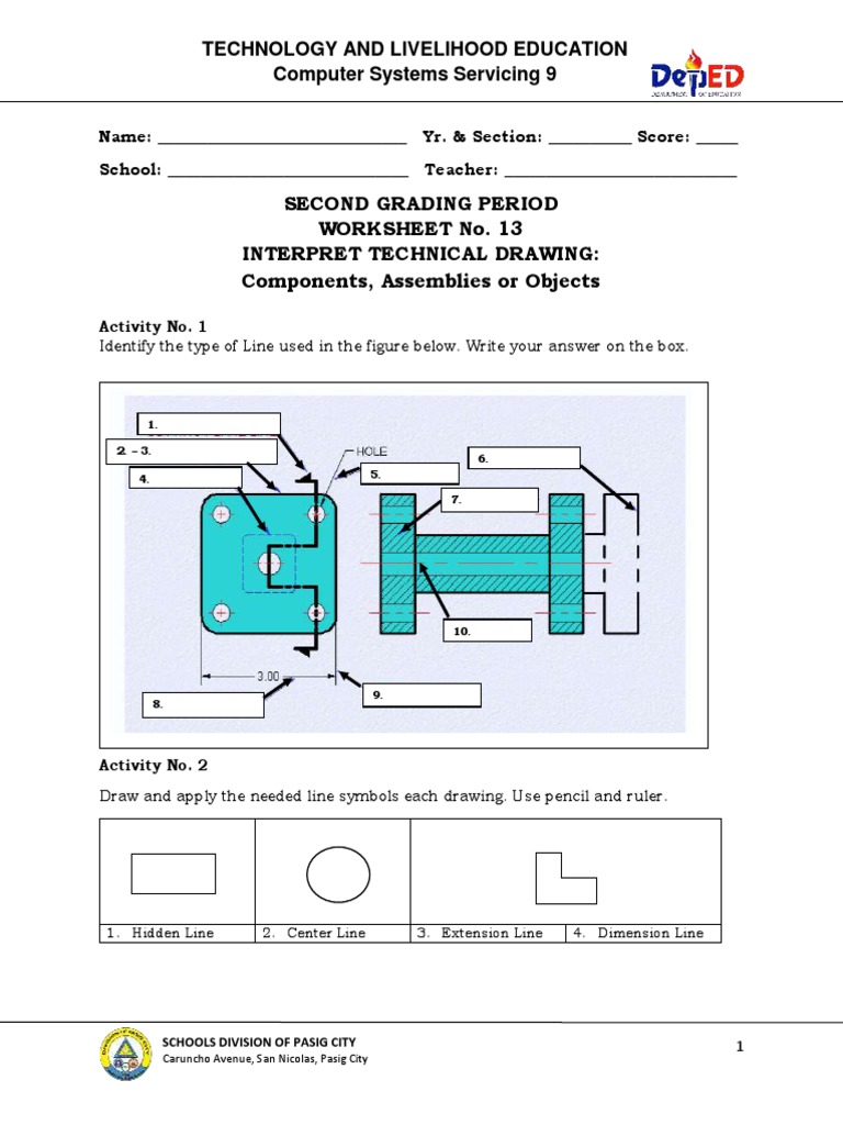 Tle CSS9 Q2 DW13 | PDF | Technical Drawing | Geometry