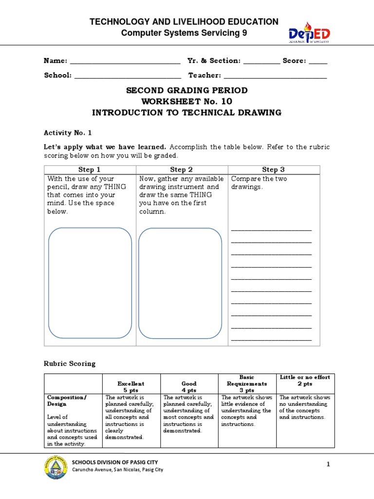 Technology and Livelihood Education Computer Systems Servicing 9 | PDF | Drawing | Creativity