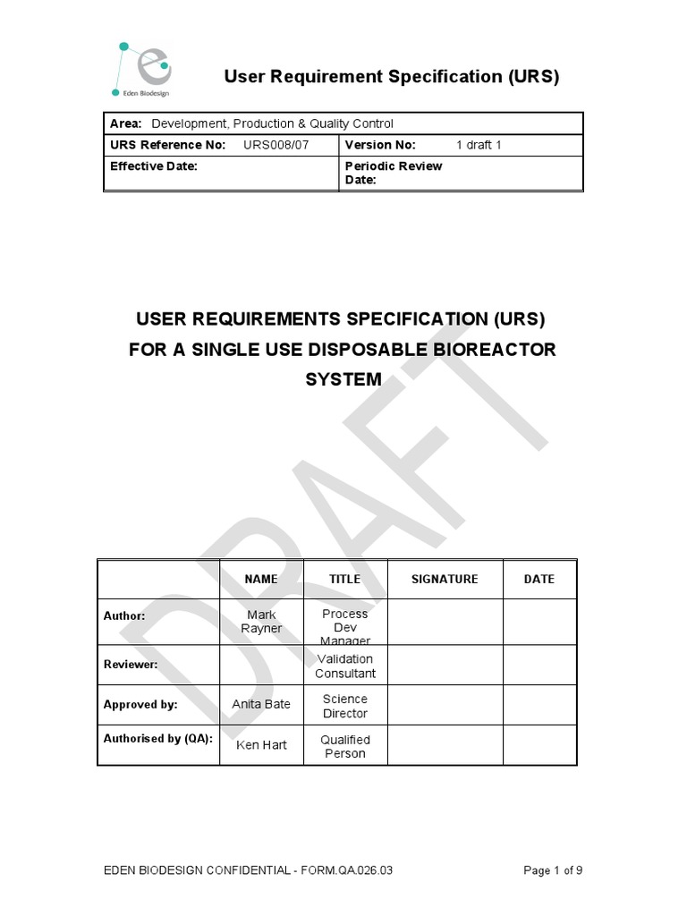 User Requirement Spec - Contoh | PDF | Specification (Technical Standard)