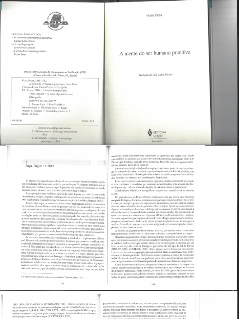 Franz Boas - Raça, Lingua e Cultura | PDF