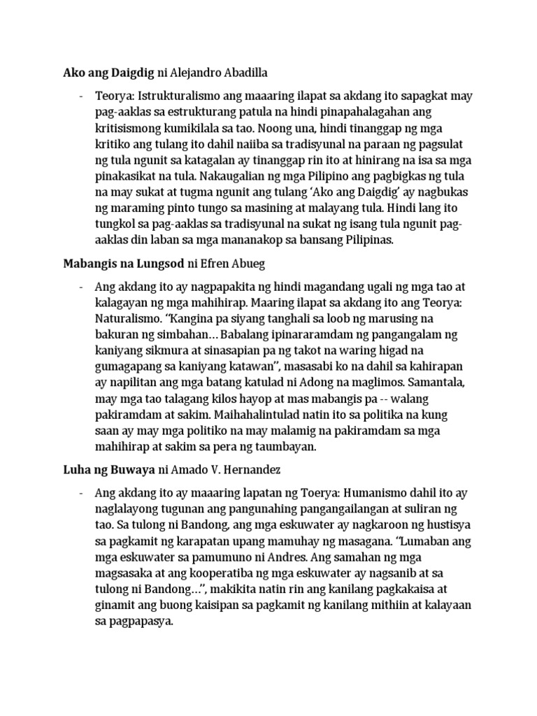 Ako Ang Daigdig Ni Alejandro Abadilla | PDF