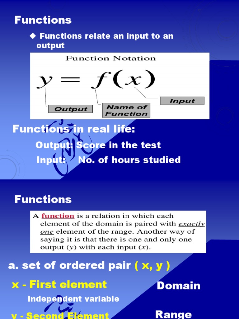 Functions: Functions Relate An Input To An Output | PDF | Technology ...