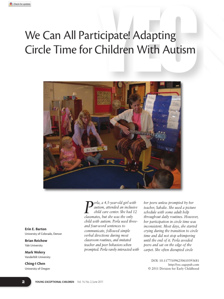 Circle Time With Autism | PDF | Autism | Teachers