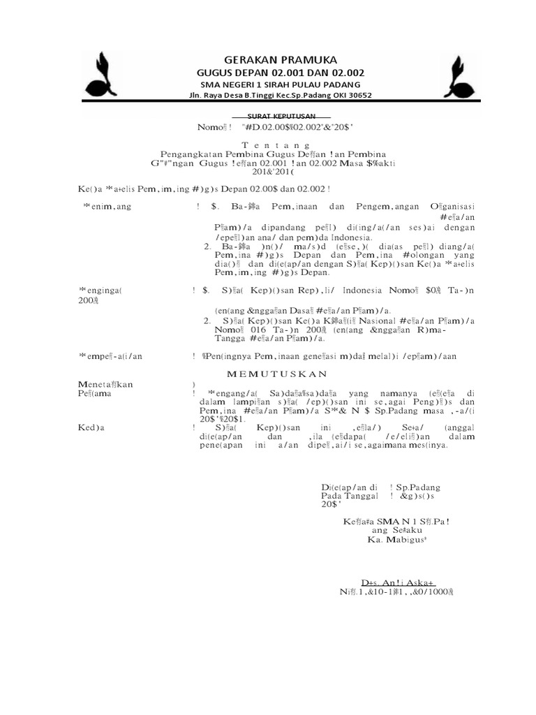 SK Pembina Pramuka | PDF