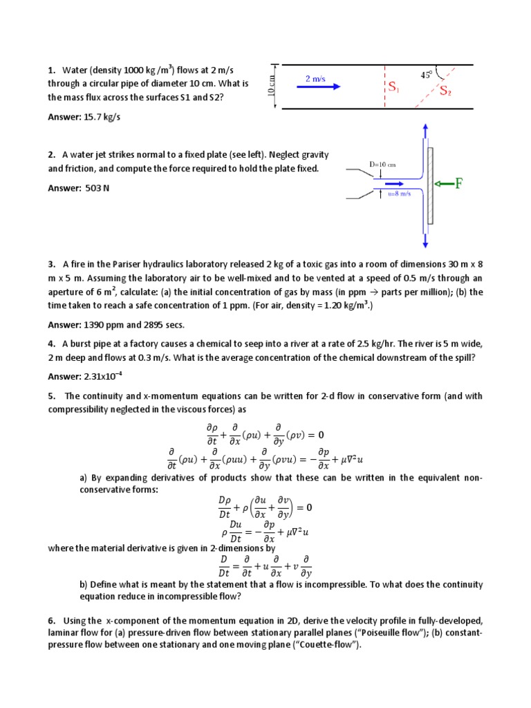 Heat Transfer and Fluid Flow Solutions | PDF | Navier–Stokes Equations ...