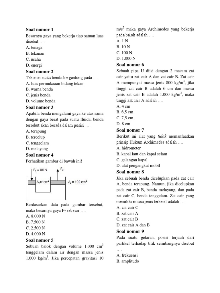Latihan PAS Fisika Kelas 8 | PDF