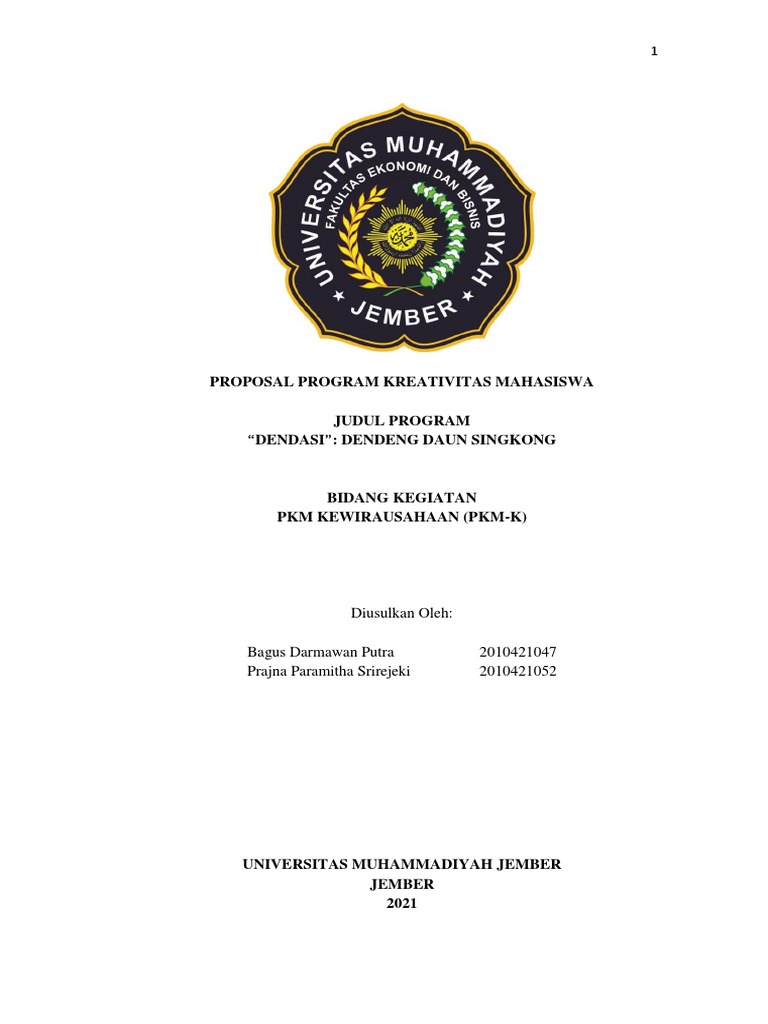 Proposal Dendeng Daun Singkong PKM-K | PDF
