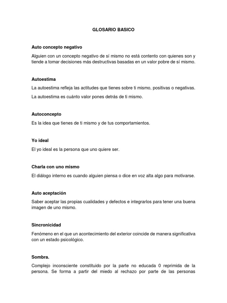 Glosario Basico | PDF
