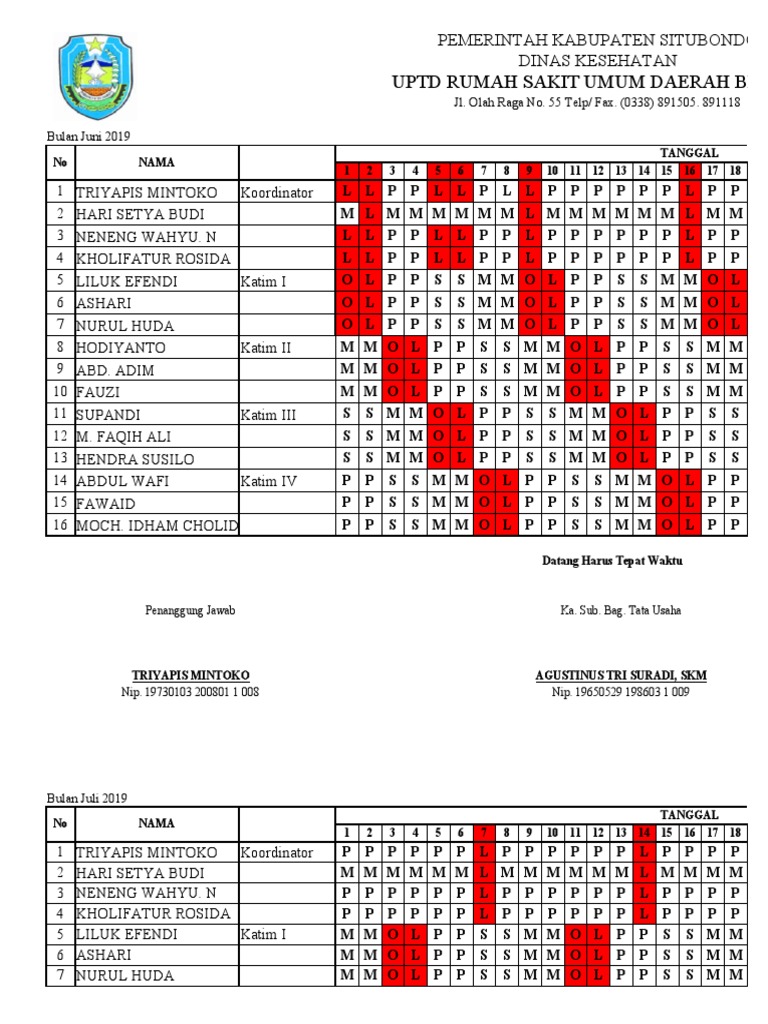 Jadwal Security | PDF