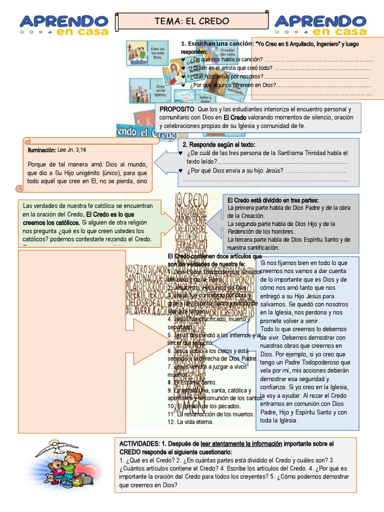 El Credo 2020 | PDF | espíritu Santo | eucaristía