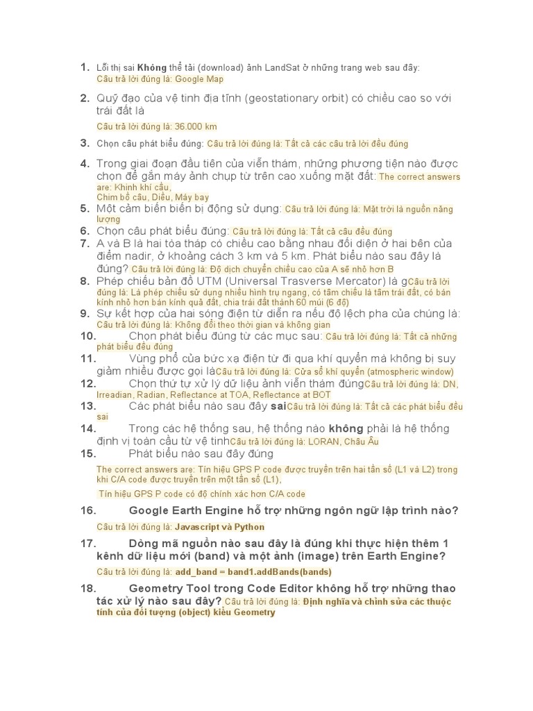 Remote Sensing Questions | PDF