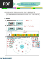 Latihan Bab 2 t1 KSSM - Faktor Dan Gandaan | PDF