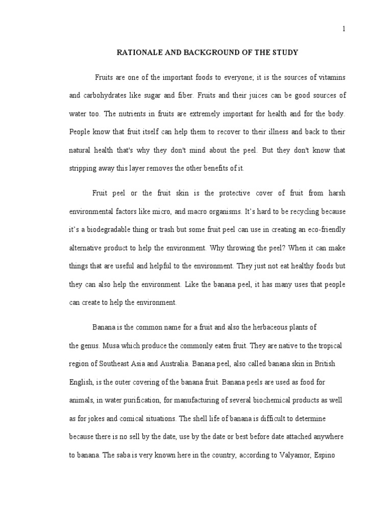 Rationale and Background of The Study | PDF | Marketing | Market ...