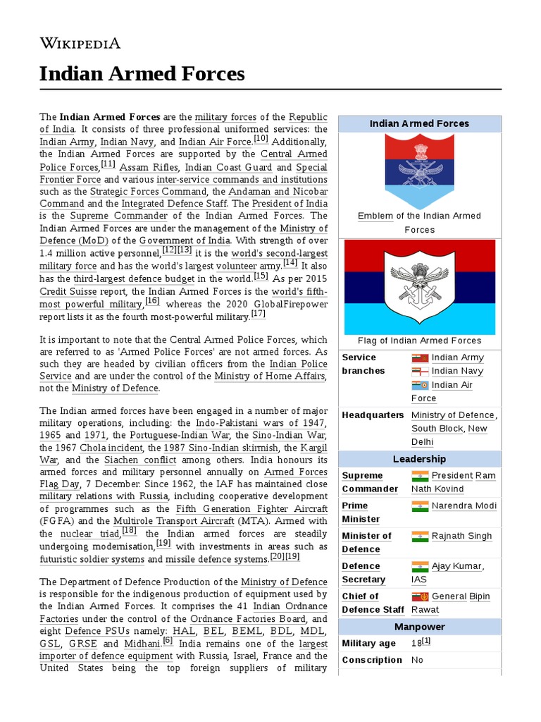 Indian Armed Forces | PDF | Military Rank | Military