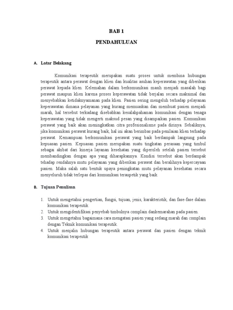 Komunikasi Teraupetik Pasien Marah Dan Komplain | PDF