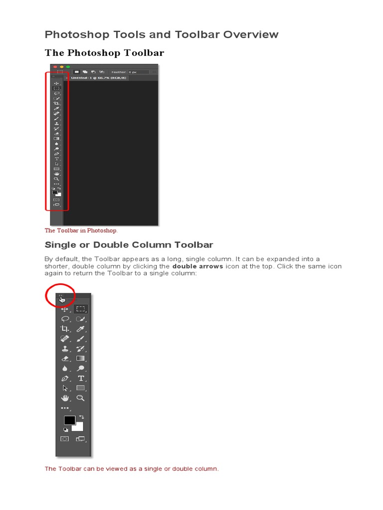 Photoshop Tools and Toolbar Overview | PDF | Adobe Photoshop | Computing