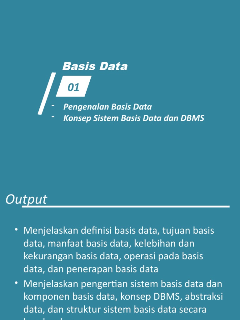 Sistem Basis Data Pertemuan 1 | PDF