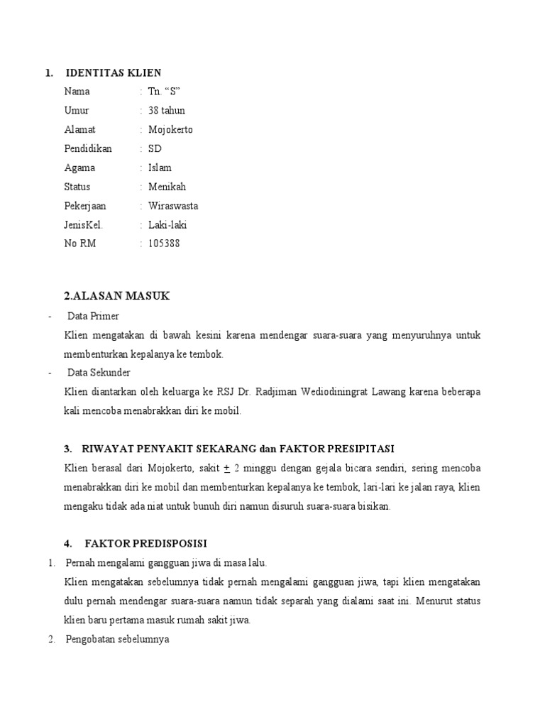 Contoh Askep Jiwa | PDF