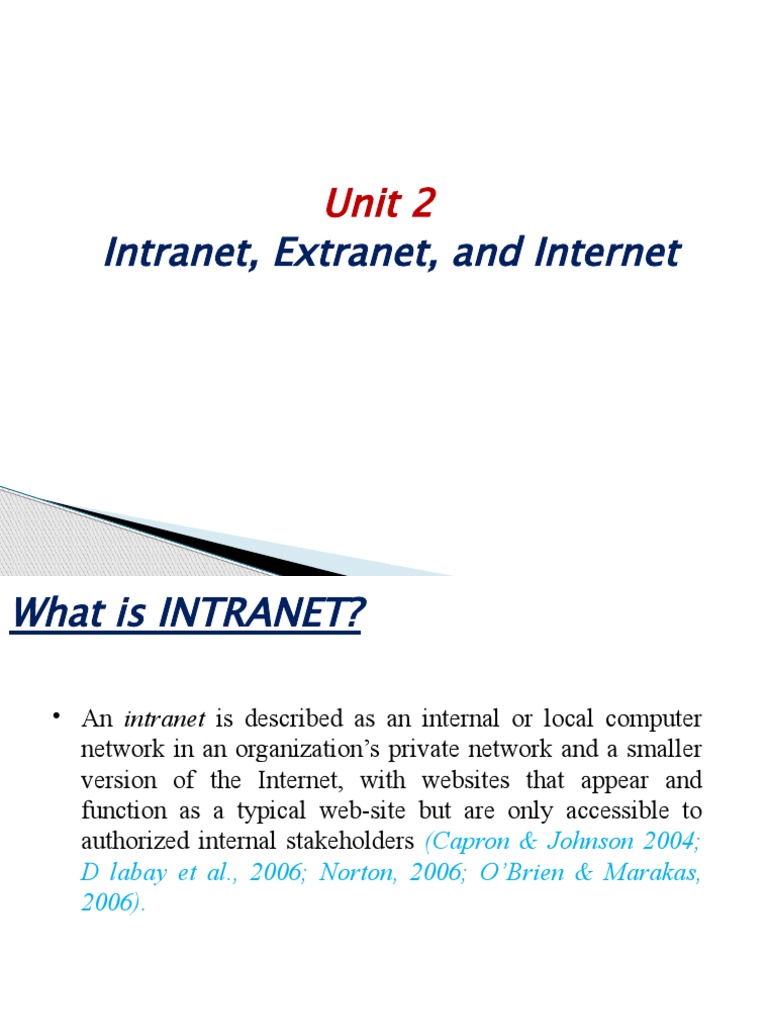 Internet, Intranet, Extranet | PDF | Internet | Internet Protocol Suite