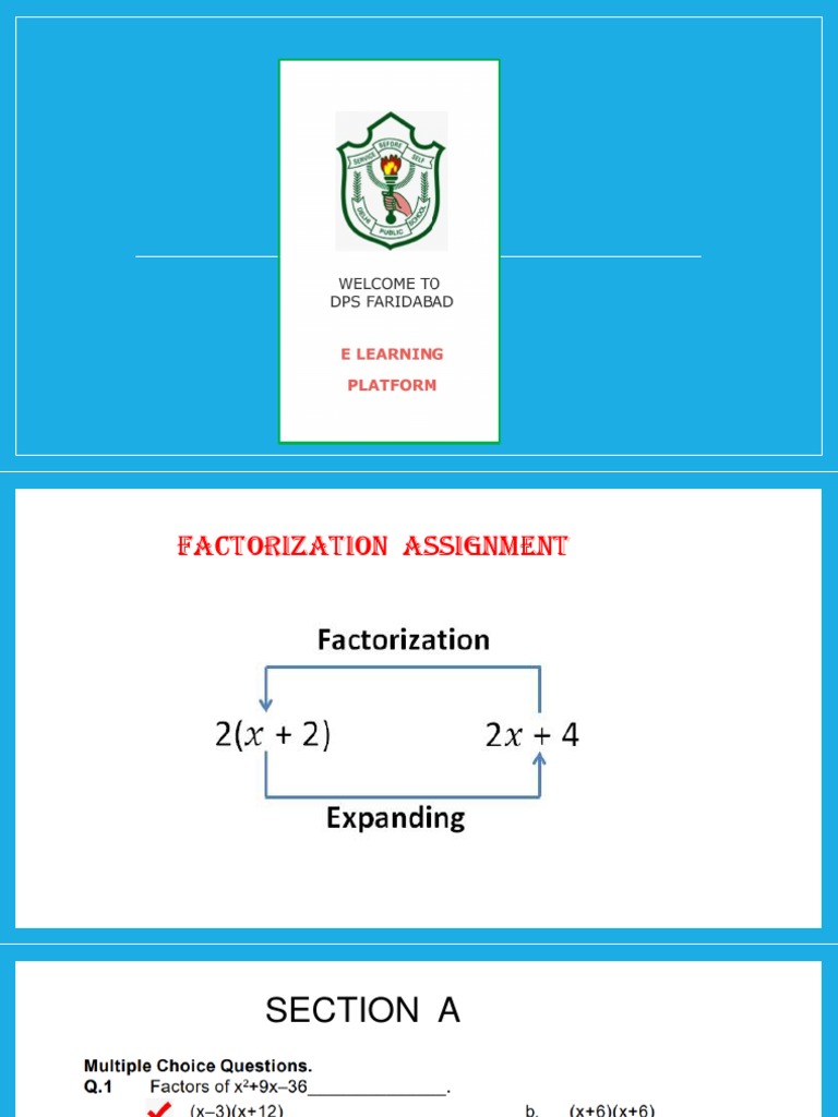 Factorization Assignment | PDF